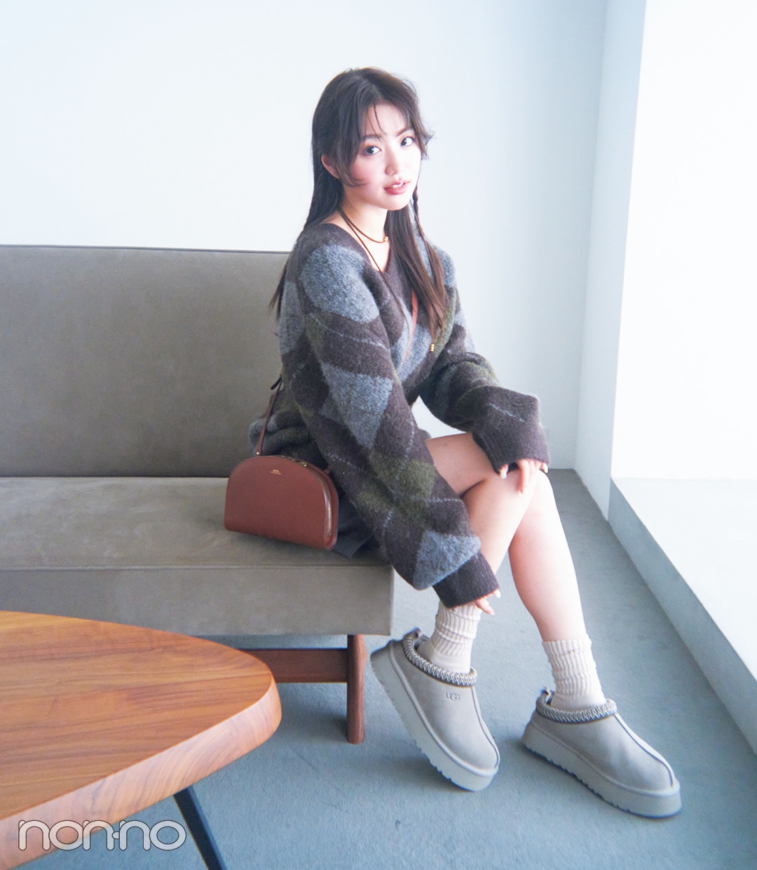 GU、GRL、SNIDEL…人気ブランドの秋新作アーガイル柄ニットで美術館へ | コーディネート | non-no web